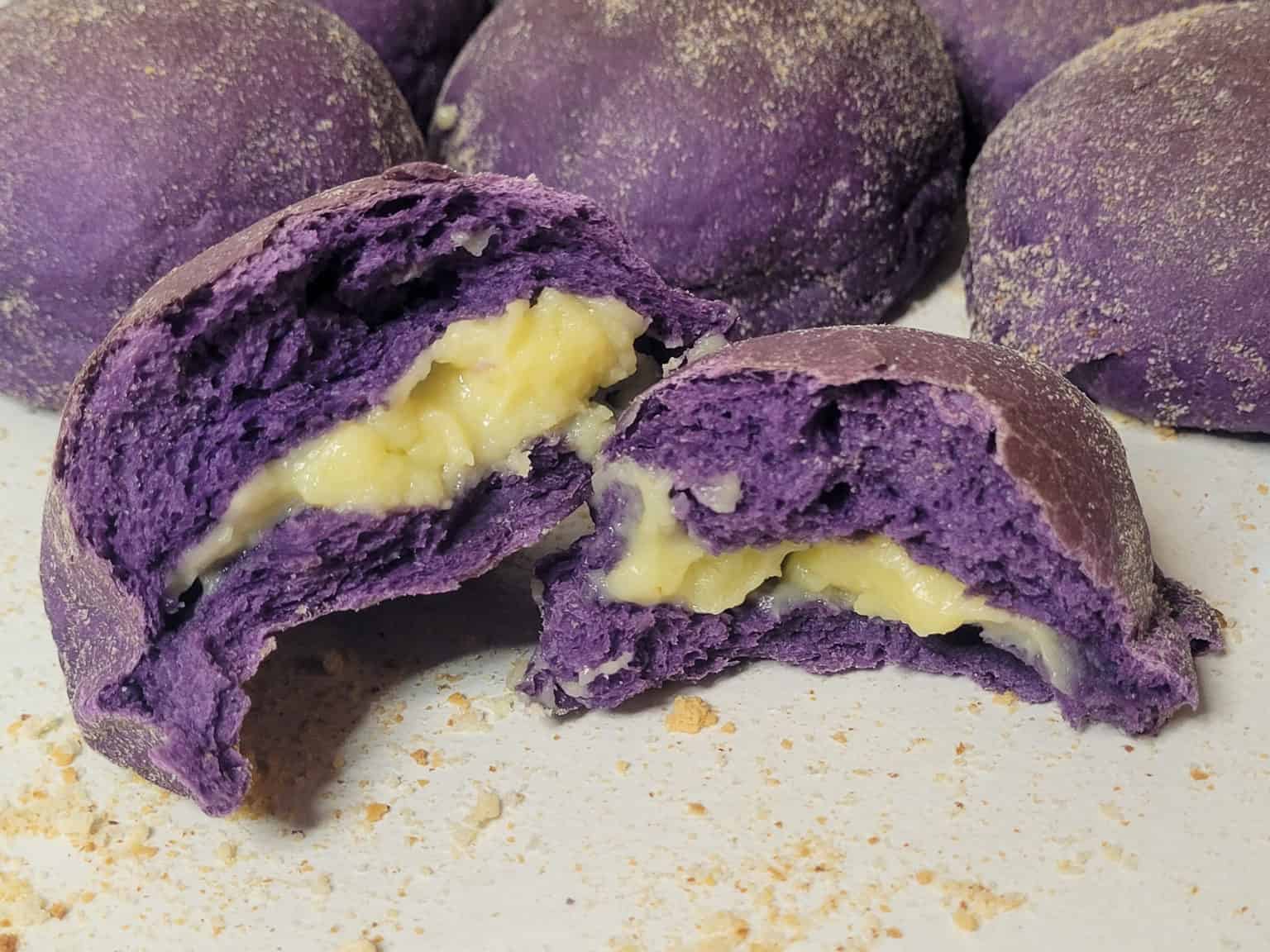 Ube Pandesal with Custard