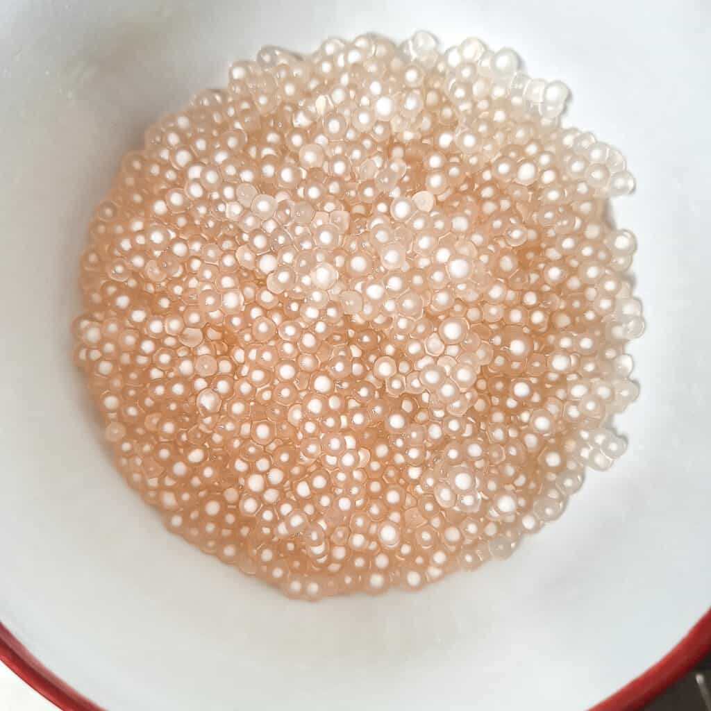 Filipino Coconut Dessert Soup with Sago - Ginataang Bilo Bilo