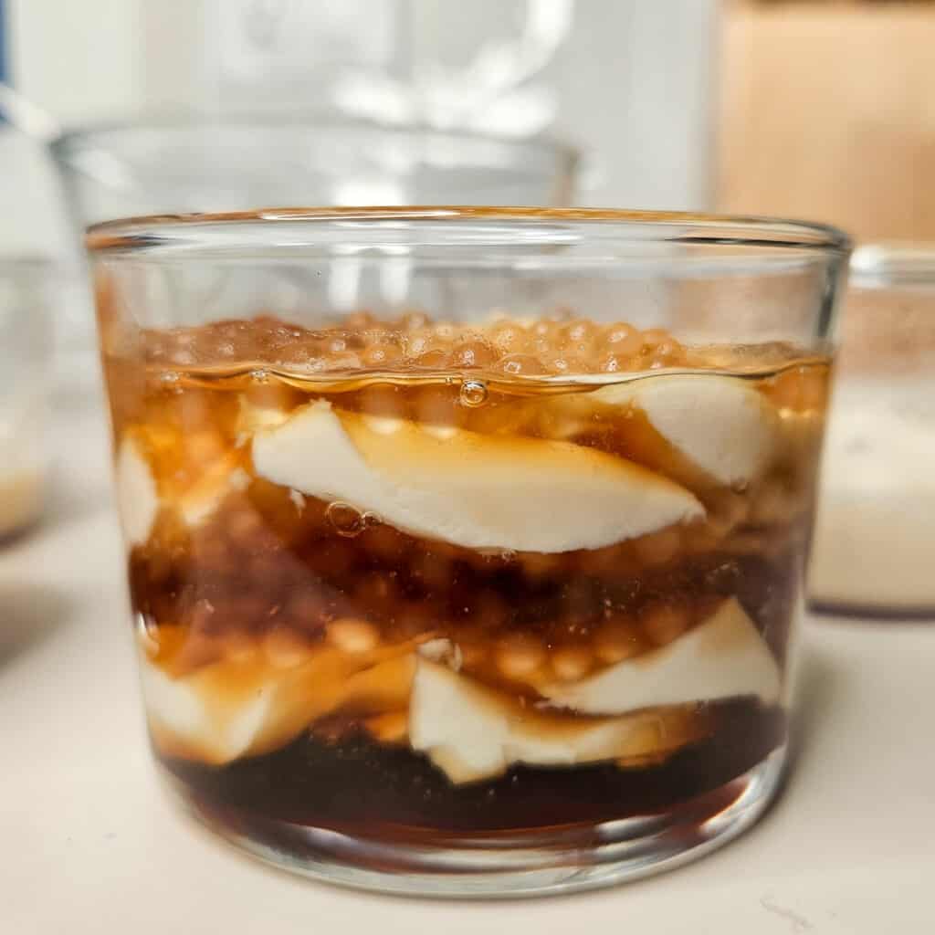 Taho (2 ways) - Tofu Pudding with Brown Sugar Syrup and Sago